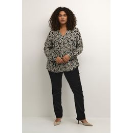 Kaffe Bluse mit langen &Auml;rmeln Regular Fit Schwarz Deep/Antiquwei&szlig; Print black white