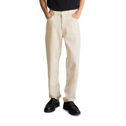 Marc O'Polo Herren Tapered-fit-Jeans "aus reiner Bio-Baumwolle"wei&szlig;, Gr. 32, MARC O'POLO DENIM, unifarben, Obermaterial: 100% Baumwolle, Jeans
