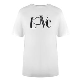 Love Moschino - T-Shirt f&uuml;r Damen, Baumwolle (Wei&szlig;)