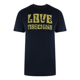 Love Moschino - "Groovy" T-Shirt f&uuml;r Herren, Baumwolle (Dunkles Marineblau)