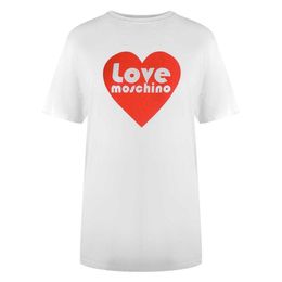 Love Moschino - T-Shirt f&uuml;r Damen, Baumwolle (Wei&szlig;)
