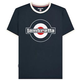 Lambretta - "SS25" T-Shirt Logo f&uuml;r Herren (Dunkel-Marineblau/Silber)