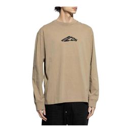 Dsquared2 - T-Shirt f&uuml;r Herren/Damen Unisex, Logo, Stretch, Lang&auml;rmlig (Khaki)