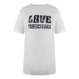 Love Moschino - T-Shirt f&uuml;r Damen, Logo (Wei&szlig;)