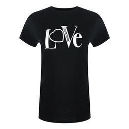 Love Moschino - T-Shirt f&uuml;r Damen, Baumwolle (Schwarz)