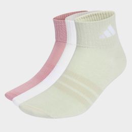 Damen Funktionssocken "THIN&LIGHT SPORTSWEAR ANKLE 3ER-PACK", adidas Performance, Gr. Smagic mauve, wei&szlig;, halo gr&uuml;n, grau four, Obermaterial: 54%