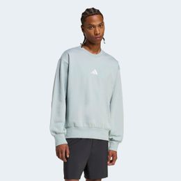 Herren Sweatshirt "M FEELCOZY SWT"wonder sage, wei&szlig;, Gr. S, adidas Sportswear, Obermaterial: 70% Baumwolle, 30% Polyester, Sweatshirts