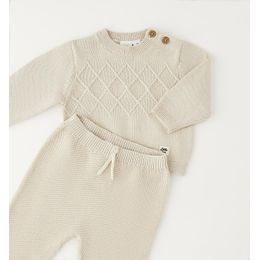 IDO M&auml;dchen Shorts "BABY BOY TWO PIECES SET"beige, Gr. 68, 100% Baumwolle, Hosen