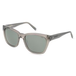 Esprit 40111 | Damen-Sonnenbrille | Fassung: Vollrand, Quadratisch, Acetat, Grau Dunkel | Glasfarbe: Grau