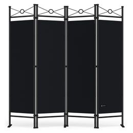 Casaria Paravent Lucca Schwarz 180x163cm