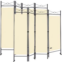 Deuba Paravent Lucca 2er-Set Creme 180x163cm