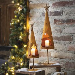 Windlicht "Tanne", 2er Set