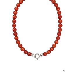 PURELEI Roter Achat Charm Kette