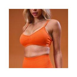 Myprotein MP Damen Tempo Seamless Sport-BH mit geraffter Front &ndash; Sunset - XXL