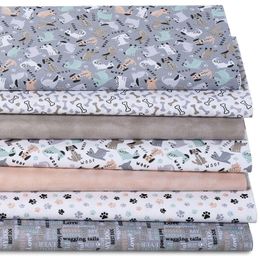 buttinette Patchwork- und Quiltpaket "Hunde", grau-color