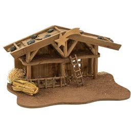 buttinette Krippe aus Holz, 32 x 20,5 x 16,5 cm
