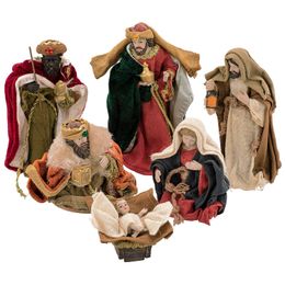 buttinette Krippenfiguren mit Stoffbekleidung, 4&ndash;13cm