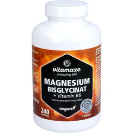Vitamaze GmbH Magnesium BISGLYCINAT+Vitamin B6 Kapseln 240 St