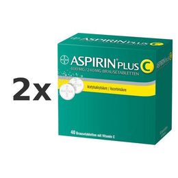 BAYER 2x Aspirin plus C Brausetabletten 40 St