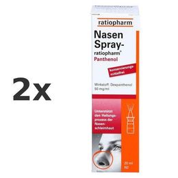 2x NASENSPRAY-ratiopharm Panthenol 20 ml
