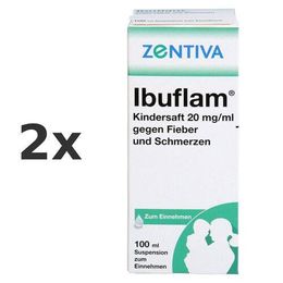 Ibuflam Kindersaft 20 mg/ml gegen Fieber Doppelpackung (2x 100ml) 200 ml