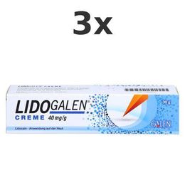 3x Lidogalen 40 mg/g Creme Set 30 g