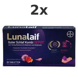 BAYER 2x Lunalaif Guter Schlaf Kombi Depot Tabletten Set 30 St