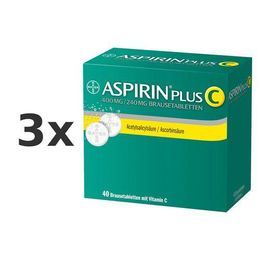 BAYER 3x Aspirin plus C Brausetabletten 40 St