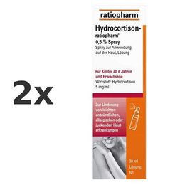 2x HYDROCORTISON-ratiopharm 0,5% Spray 30 ml