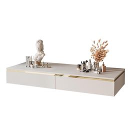 Lookway Schminktisch, Kaschmir, Holzwerkstoff, Uni, 2 Schubladen, Rechteckig, 102x15x44 cm, Wohnzimmer, Wohnzimmertische, Konsolentische