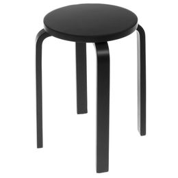 K&uuml;chenhocker, Schwarz, Holzwerkstoff, 39x45.5x39 cm, Wohnzimmer, Hocker