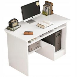 Muvu Computertisch, Wei&szlig;, Holzwerkstoff, 80x74x40 cm, Arbeitszimmer, Schreibtische, Computertische
