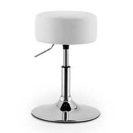 Juskys Hocker, Wei&szlig;, Textil, 38.5x64x38.5 cm, Wohnzimmer, Hocker