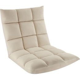 TecTake Relaxsessel, Beige, Textil, 57x13.5x108 cm, Wohnzimmer, Sessel, Relaxsessel