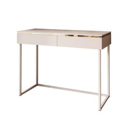 Lookway Schminktisch, Kaschmir, Holzwerkstoff, Uni, 2 Schubladen, Rechteckig, 102x79x44 cm, Wohnzimmer, Wohnzimmertische, Konsolentische
