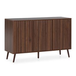 Sideboard, Walnuss, Holzwerkstoff, Rechteckig, 120x76x40 cm, Wohnzimmer, Kommoden & Sideboards, Sideboards