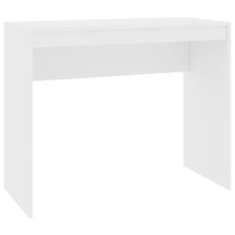 vidaXL Schreibtisch, Wei&szlig;, Holz, Rechteckig, S&auml;ule, 90x72x40 cm, Arbeitszimmer, Schreibtische, B&uuml;rotische
