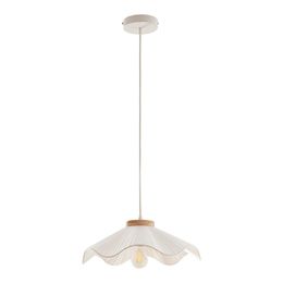 lux.pro H&auml;ngeleuchte, Wei&szlig;, Metall, Textil, 41x144x41 cm, Lampen & Leuchten, Innenbeleuchtung, H&auml;ngelampen, Pendelleuchten