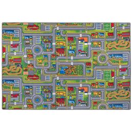 Snapstyle Kinder, Grau, Gr&uuml;n, Textil, 160x240 cm, Teppiche & B&ouml;den, Teppiche, Teppich Kinderzimmer
