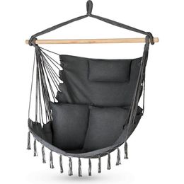 Outtec H&auml;ngesessel, Schwarz, Textil, 1-Sitzer, 100x130x75 cm, Gartenm&ouml;bel, H&auml;ngesessel
