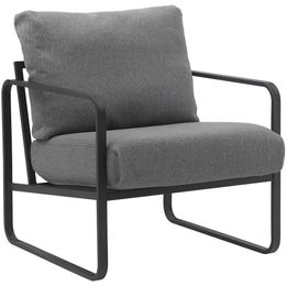 CLP Sessel, Dunkelgrau, Metall, 70x82x74 cm, Wohnzimmer, Sessel, Polstersessel