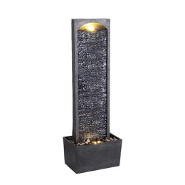 Teamson Home Gartenbrunnen, Schwarz, Kunststoff, Stein Optik, 22x98x34 cm, Gartenzubeh&ouml;r, Gartendeko