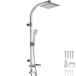 TecTake &Uuml;berkopfbrauseset, Grau, Metall, 20x110x49 cm, Badezimmer, Baden & Duschen, Duscharmaturen