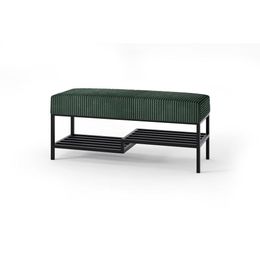 Bettso Sitzbank, Gr&uuml;n, Schwarz, Metall, 80x45x35 cm, Esszimmer, B&auml;nke, Sitzb&auml;nke