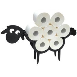 DanDiBo Toilettenpapierhalter, Schwarz, Holz, 65x34x10.5 cm, Badaccessoires