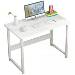 Schreibtisch,, Wei&szlig;, Holzwerkstoff, 80x73x37 cm, Arbeitszimmer, Schreibtische, Computertische