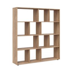 VICCO Raumteiler, Sonoma Eiche, Holzwerkstoff, 12 F&auml;cher, Rechteckig, 131.6x143x29 cm, Wohnzimmer, Regale, B&uuml;cherregale