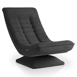 Juskys Relaxsessel, Grau, Textil, 58x85x100 cm, Wohnzimmer, Sessel, Relaxsessel