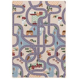 Snapstyle Kinder, Beige, Textil, Rechteckig, 80x200 cm, Teppiche & B&ouml;den, Teppiche, Teppich Kinderzimmer