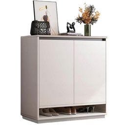 Rebiko Schuhscrhank,, Wei&szlig;, Holzwerkstoff, 60x80x32 cm, Garderobe, Schuhaufbewahrung, Schuhregale